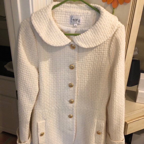 Leona Edminston | Jackets & Coats | Leona Pea Coat With Gold Buttons ...